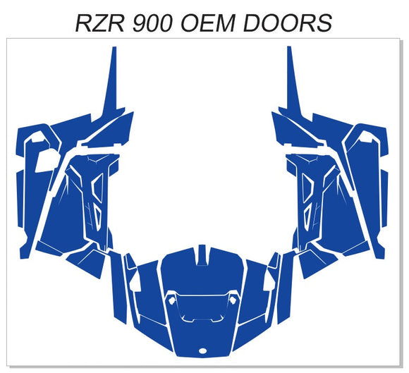Polaris RZR 900 OEM Doors Template - UTV Wrap Vector Cut ...