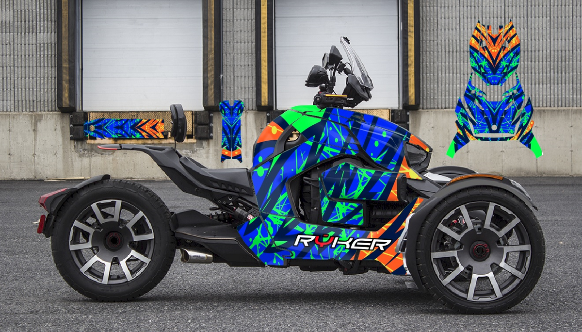 Can-Am Ryker Graphics -G Graphic Kit Wrap | KrazyGraphics ...