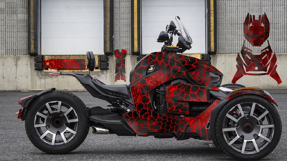 CanAM Ryker Graphics Kryptek Red – Krazygraphics.com