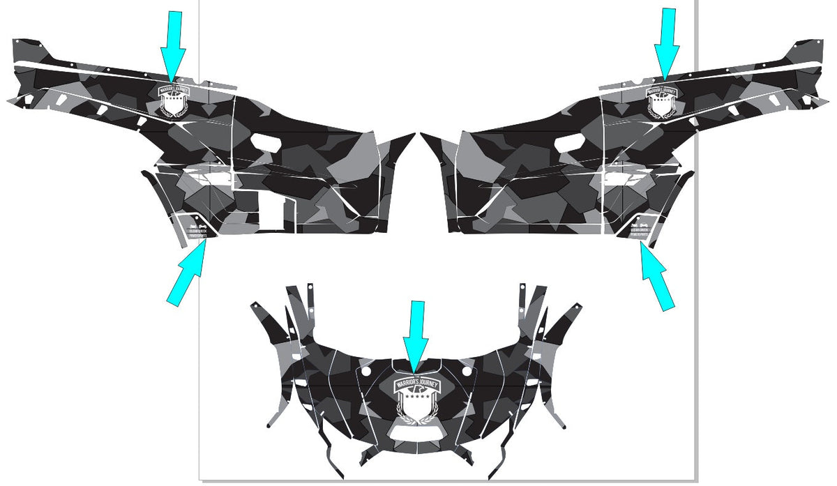 Kawasaki KRX 1000 Custom Camo Side by Side Graphics Kit Dec ...
