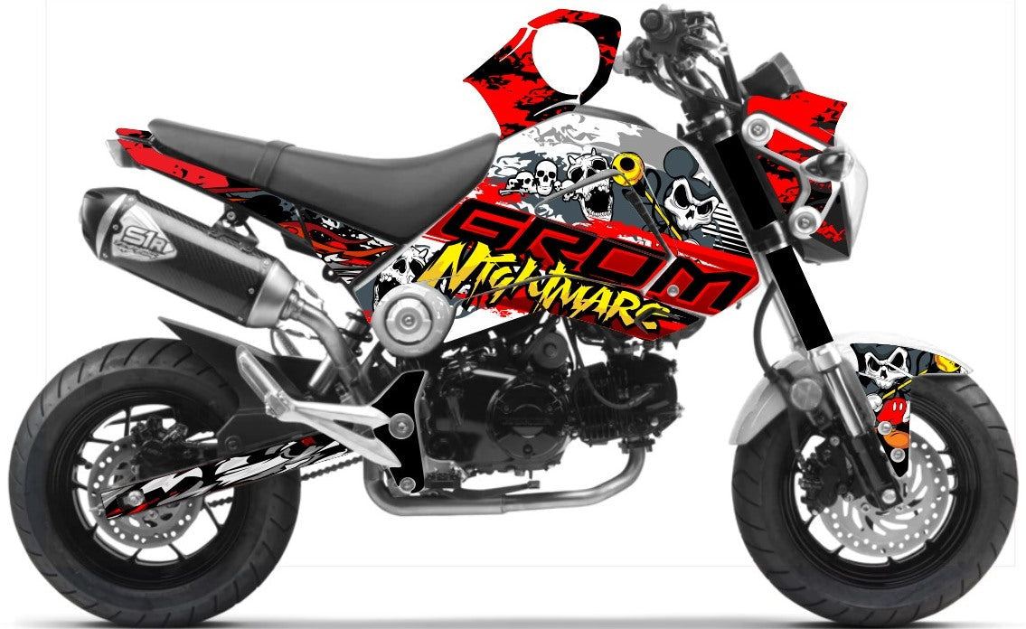 Honda Grom 125 D4 Graphics Kit Decals Vinyl | 21MIL Wrap ...