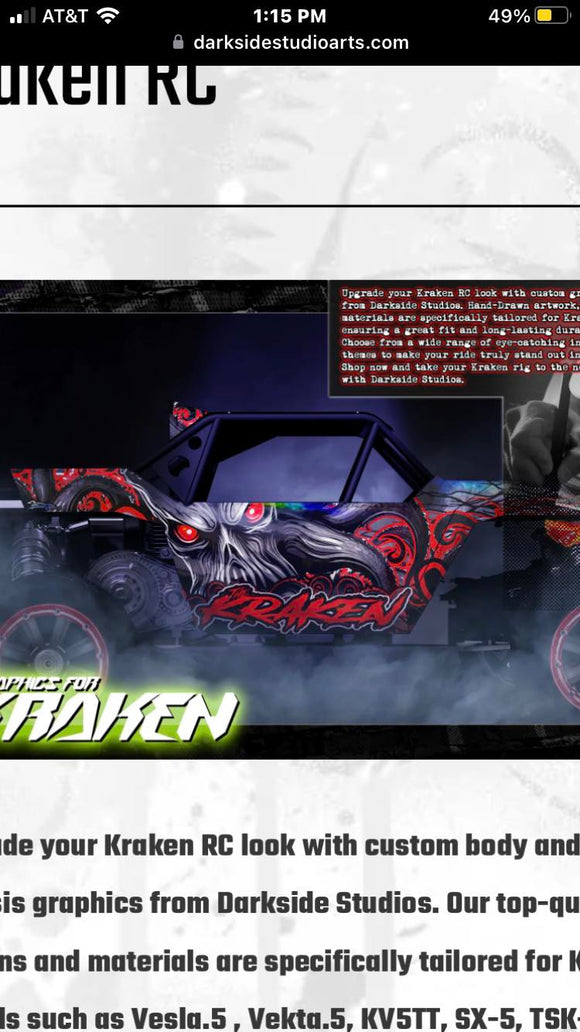 Kraken ( Custom Design ) Side KRX 1000 Wrap | KrazyGraphics ...