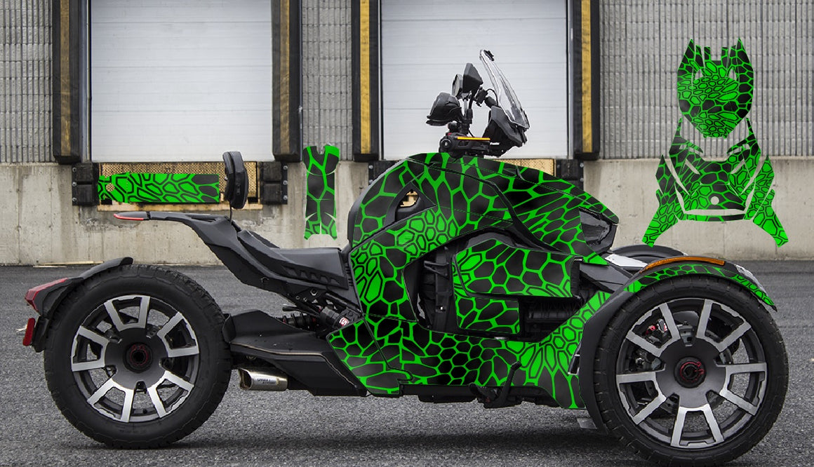 CanAM Ryker Graphics Kryptek Green – Krazygraphics.com