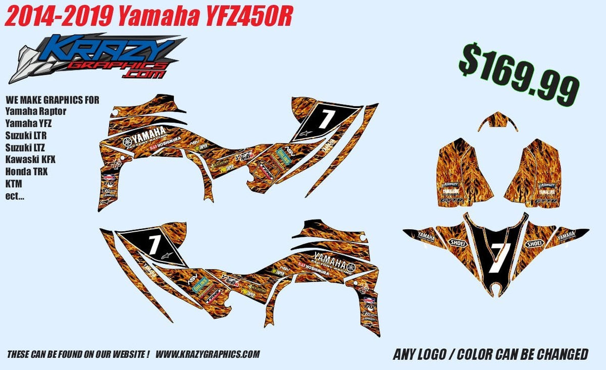 Yamaha YFZ Graphics (2014-2020)-d21 – Krazygraphics.com