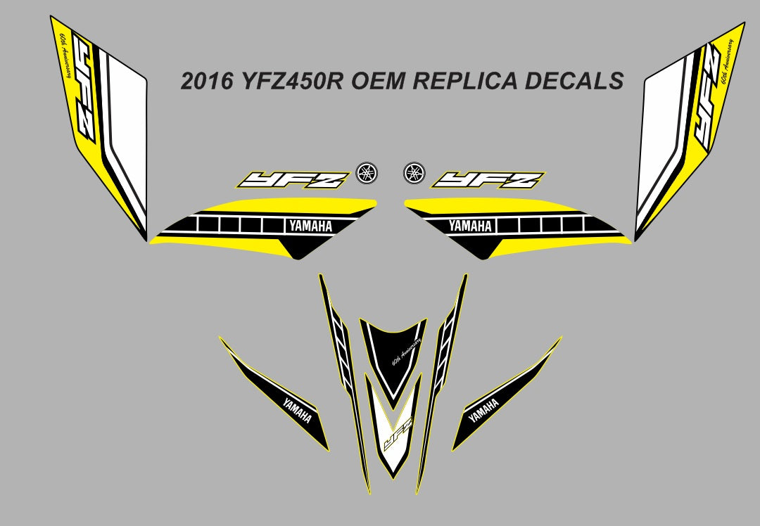 Yamaha YFZ450R (2016) OEM Replica Graphics | KrazyGraphics ...