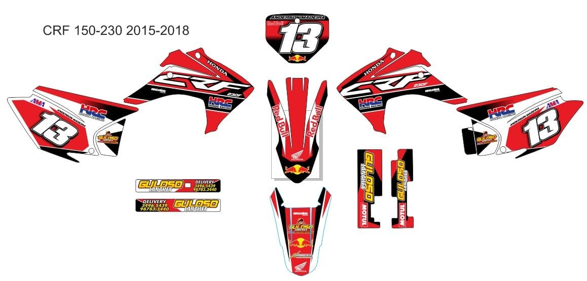 Honda CRF 130-230 (2015)-(2017) D23 – Krazygraphics.com