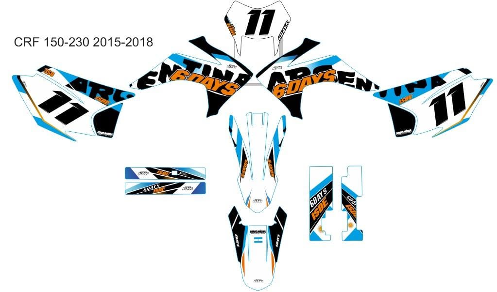 Honda CRF 130-230 (2015)-(2017) D24 – Krazygraphics.com
