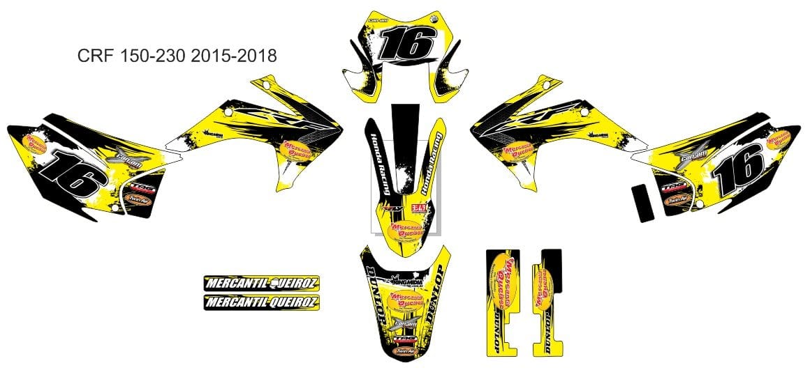 Honda CRF 130-230 (2015)-(2017) D30 | Premium UTV Wrap Kit ...