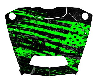 Kawasaki KRX 1000 ( Hood Decal )Green Flag – Krazygraphics.com