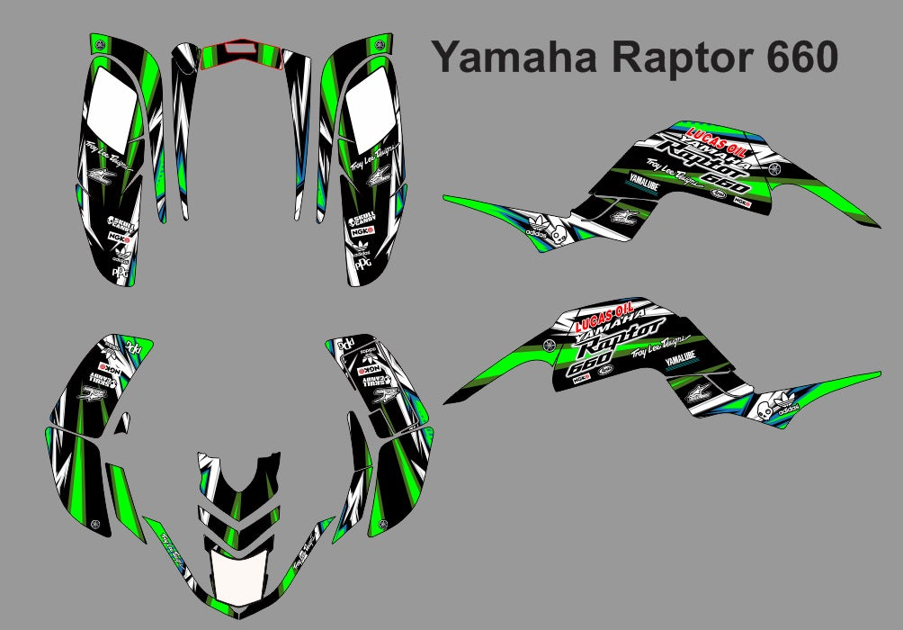 Yamaha Raptor 660 -MO | Premium UTV Wrap Kit – Krazygraphics.com