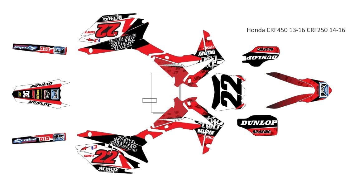 Honda CRF 450 Graphics 2013-2016 – Krazygraphics.com