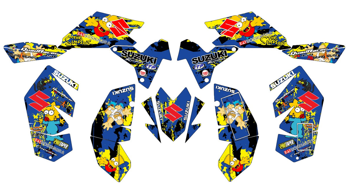 Suzuki LTR 450 Graphics-Full Coverage Blue | Premium UTV Wrap Kit ...
