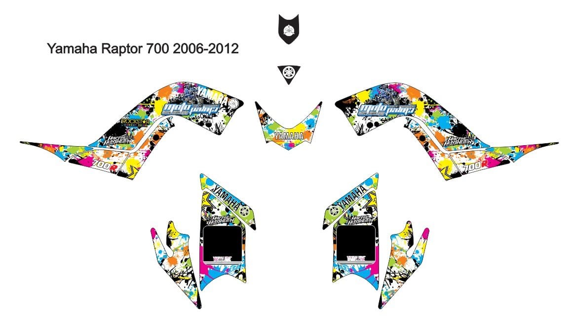 Yamaha Raptor 700R Graphics d24 – Krazygraphics.com
