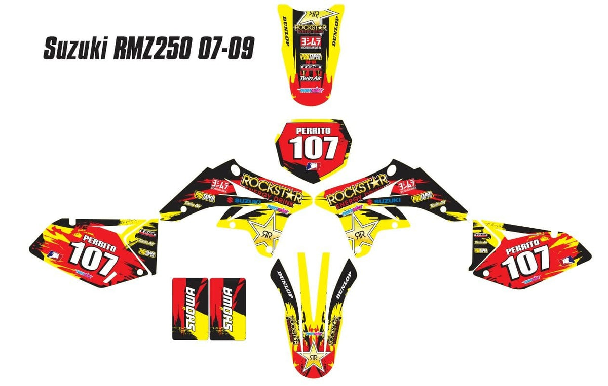 Suzuki RMZ 250 Graphics 2007-2009 – Krazygraphics.com