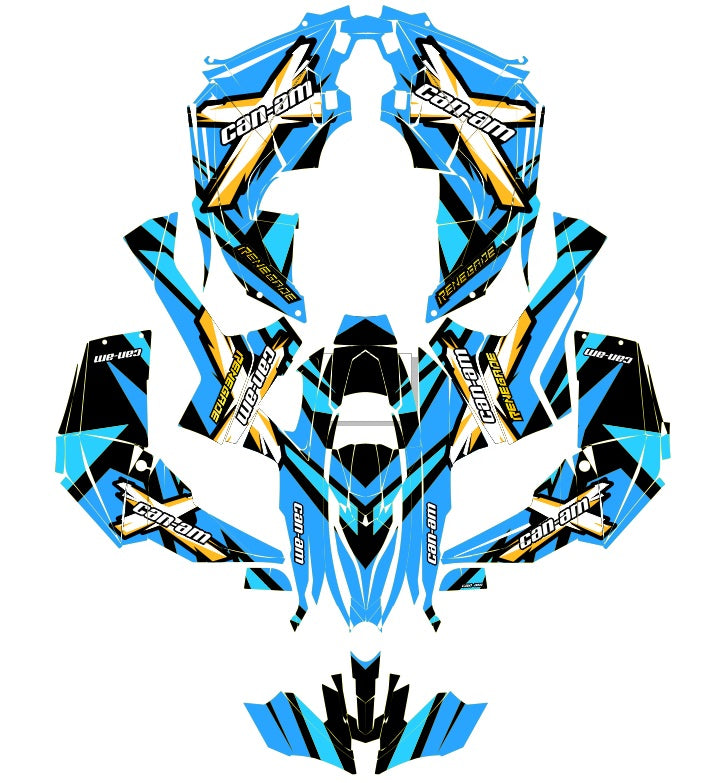 Can-Am Renegade Generation 2 -Blue FULL COVERAGE | KG – Krazygraphics.com