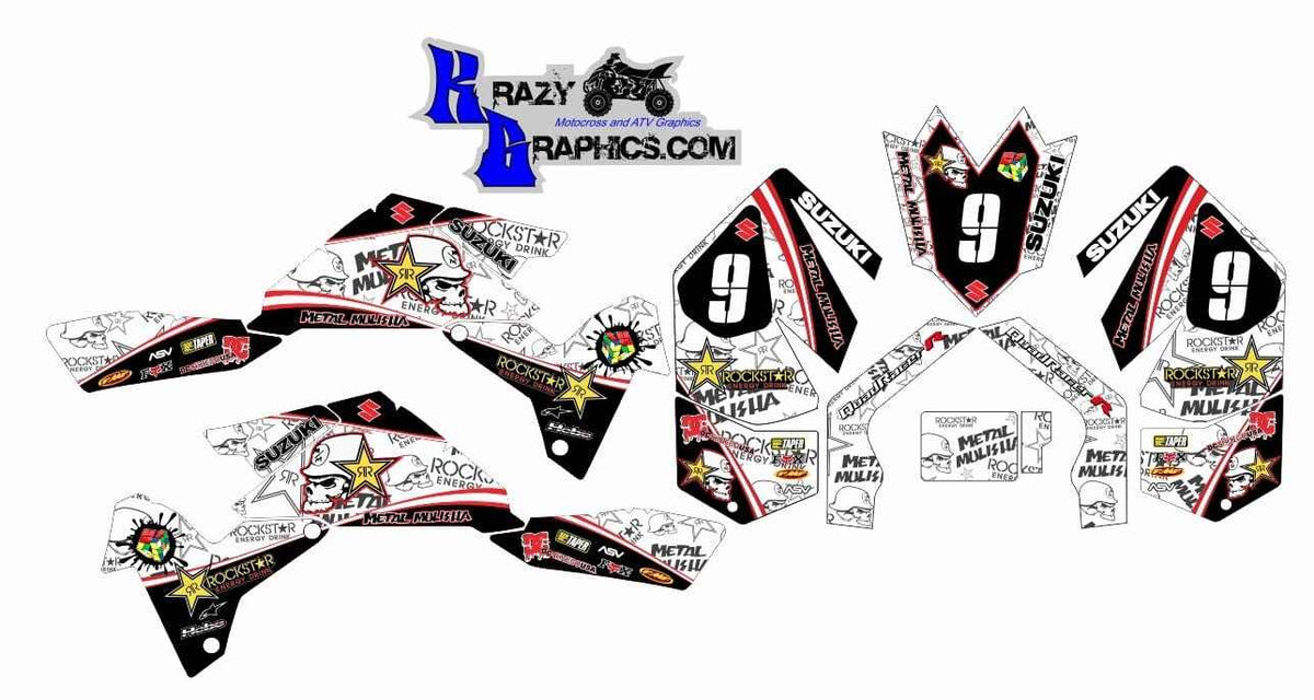 Suzuki LTR 450 Graphics d38 | Premium UTV Wrap Kit – Krazygraphics.com