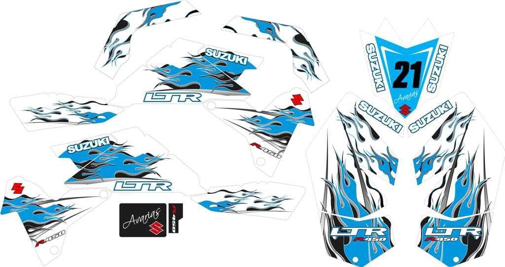 Suzuki LTR450 graphics kit LTR62 – Krazygraphics.com
