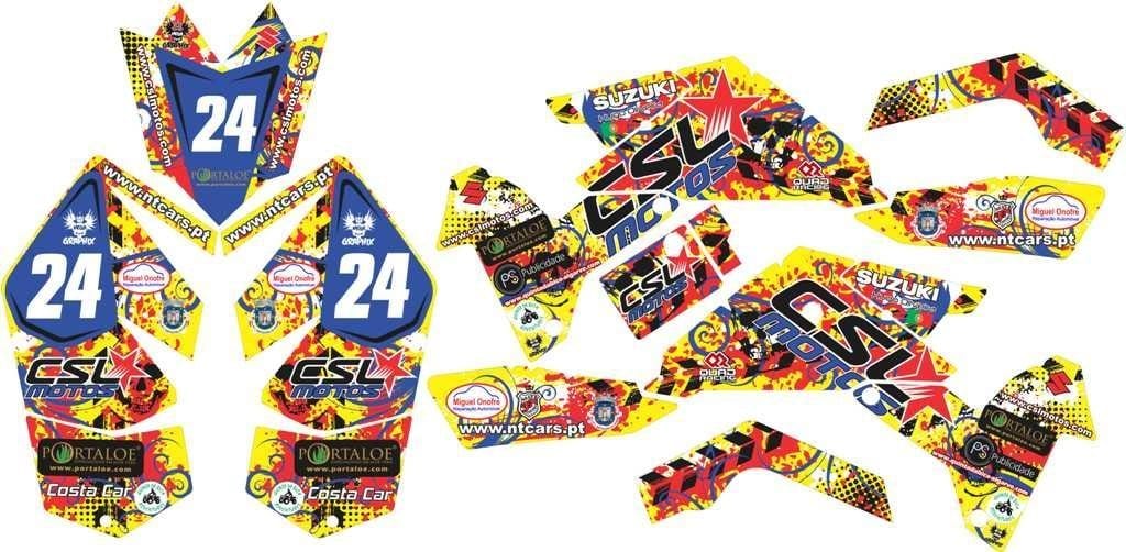 Suzuki LTR 450 Graphics d91 | Premium UTV Wrap Kit – Krazygraphics.com
