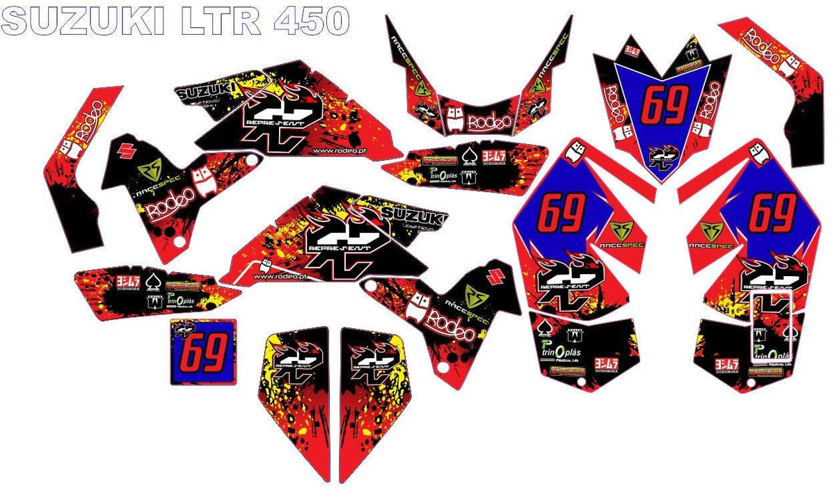 Suzuki LTR450 graphics kit LTR65 – Krazygraphics.com