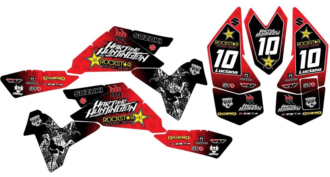 Suzuki LTR 450 Graphics d63 | Premium UTV Wrap Kit – Krazygraphics.com