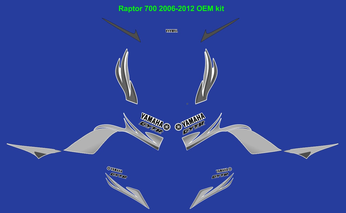 Yamaha Raptor 700R OEM Replica Graphics Kit | KrazyGraphics ...