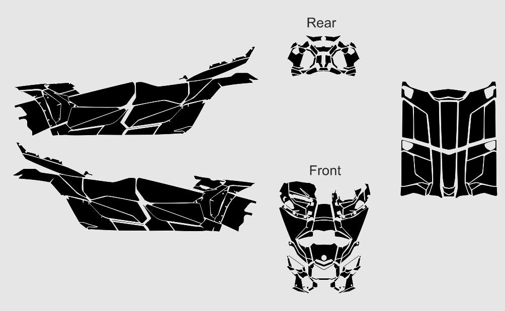 UTV Wrap Templates | Vector Cut Files for Designers | KrazyGraphics ...