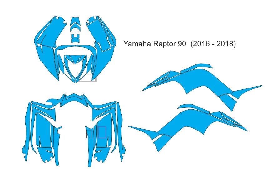 Yamaha Raptor 90 Template ( 2016 - 2018 ) – Krazygraphics.com