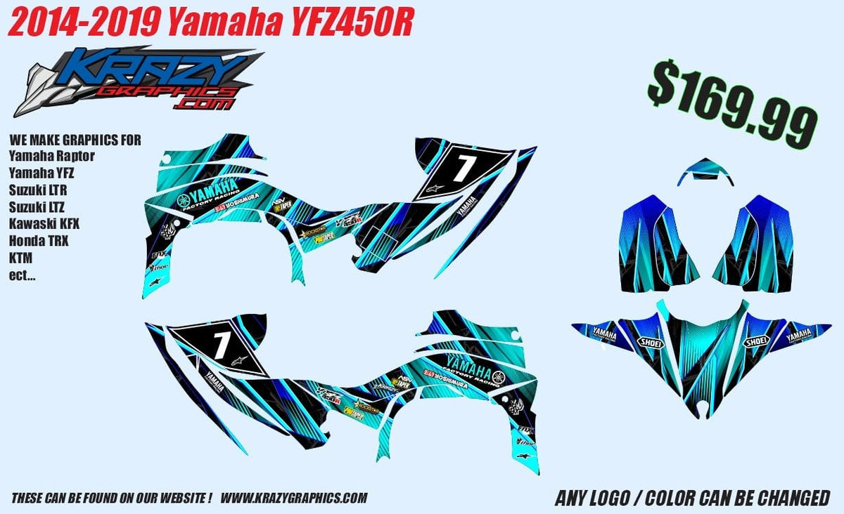 Yamaha YFZ Graphics (2014-2020)-d17 – Krazygraphics.com